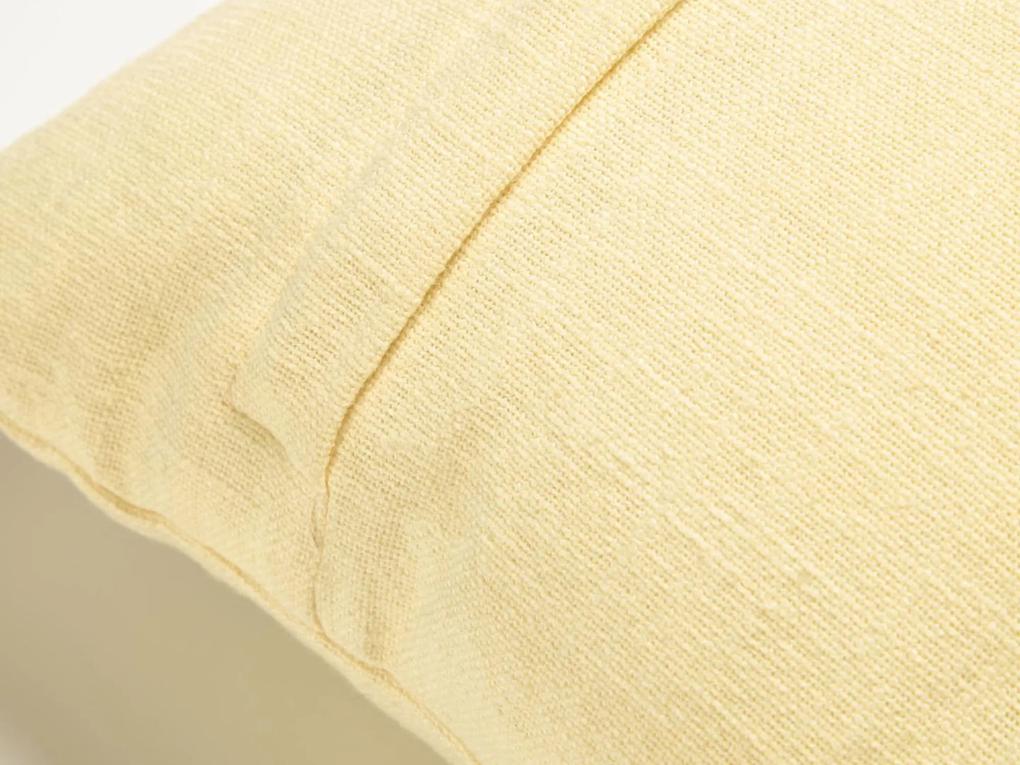 Povlak na polštář cordi 45 x 45 cm žlutý MUZZA
