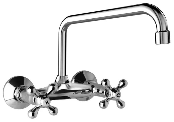 Mereo Mereo, Retro Viktorie baterie dřezová, nástěnná, s U ramínkem trubkovým o 18 mm - 230 mm, CBL30104