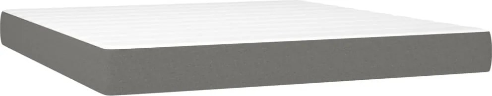 Box spring postel s matrací tmavě šedá 160x200 cm textil 3137406