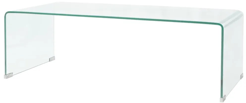 Konferenční stolek tvrzené sklo 98x45x30 cm čiré 244189