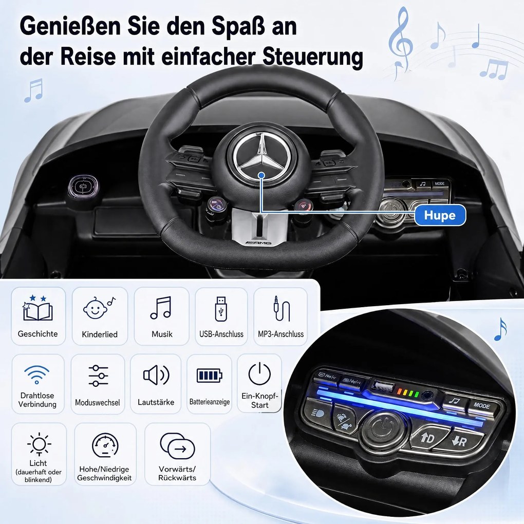 Costway Dětské elektrické autíčko 12 V Mercedes-AMG dětské auto