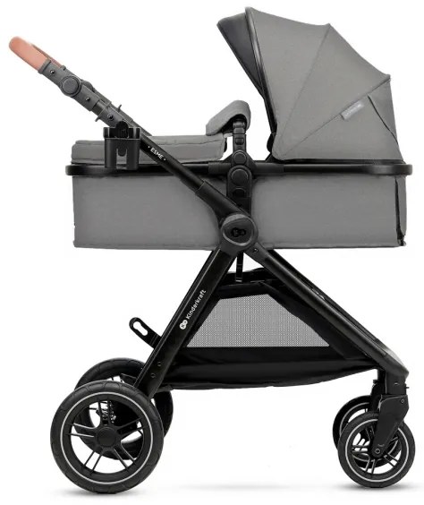 KINDERKRAFT - Kombinovaný kočárek 3v1 ESME Moonlight grey + autosedačka MINK PRO