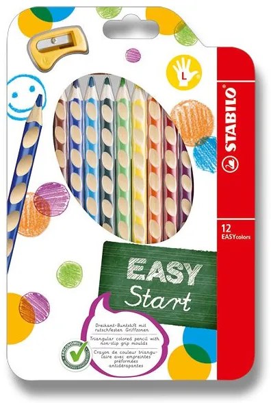 Pastelky Stabilo EASYcolors - 12 barev, pro leváky