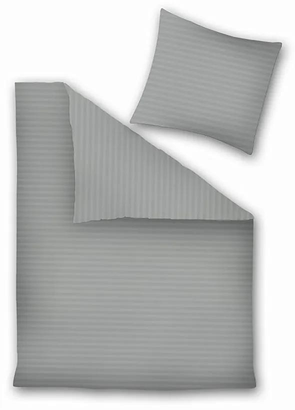 Šedé povlečení z mikroperkálu na dvoulůžko DecoKing, 200 x 220 cm