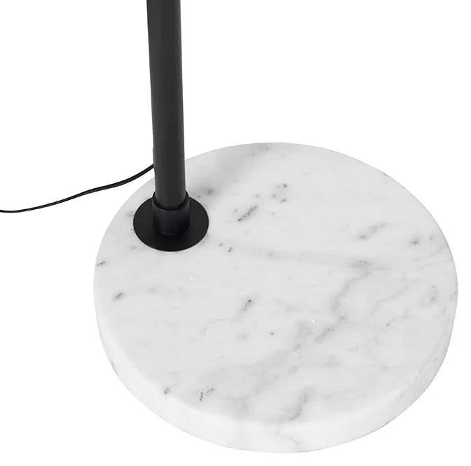 Moderní oblouková lampa černá s bílým nastavitelná bez stínidla - XXL