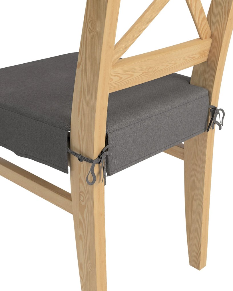Sedák na židli IKEA Ingolf barva šedá látka pletený vzor