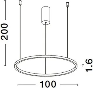 Závěsné LED svítidlo NOVA LUCE TARQUIN 59W 3000K 9345610 stmívatelné Triac