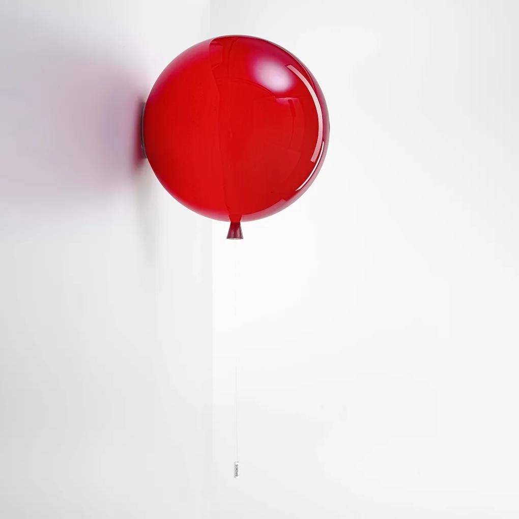 Nástěnná skleněná svítidla Memory Wall připomínající nafukovací balónky Barva: Červená, Průměr: 250 mm, Sklo: Lesklé