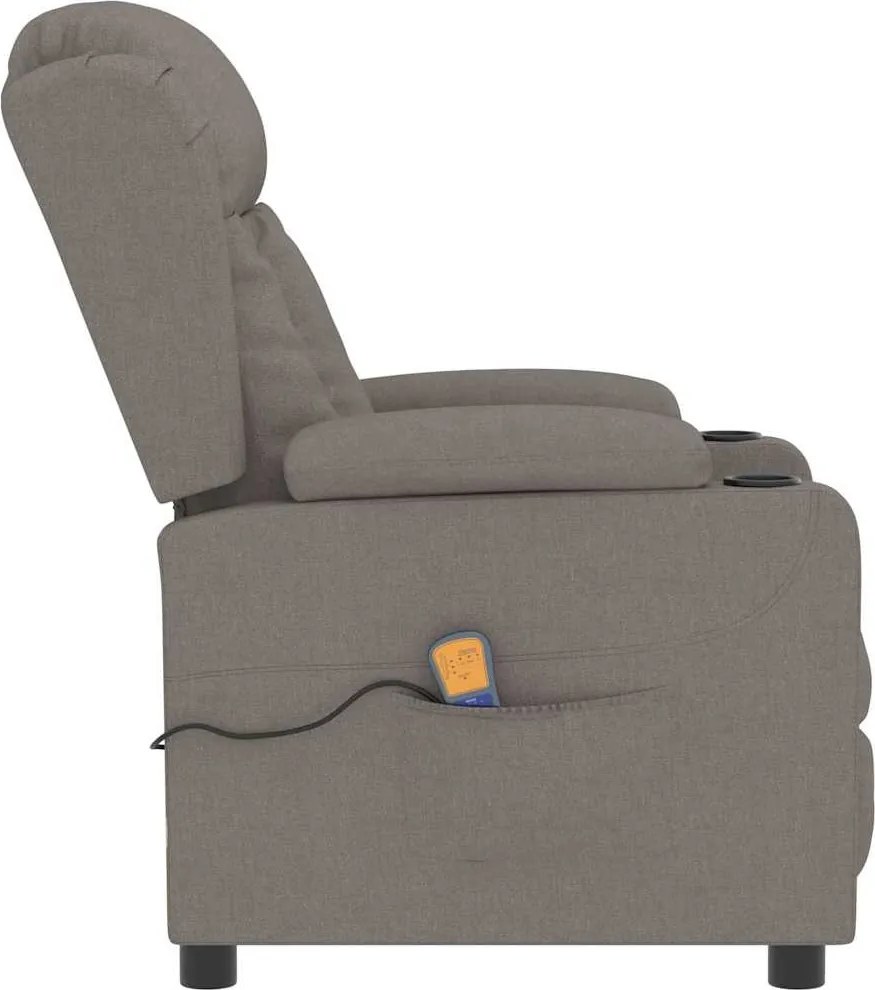 Masážní křeslo taupe textil 339066