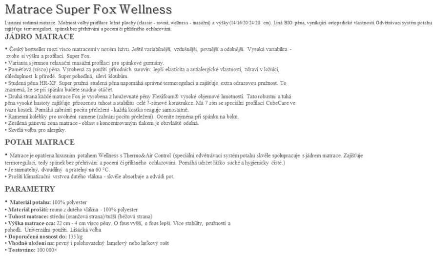 Tropico super fox Super Fox Visco Wellness 22 - 140x210 cm