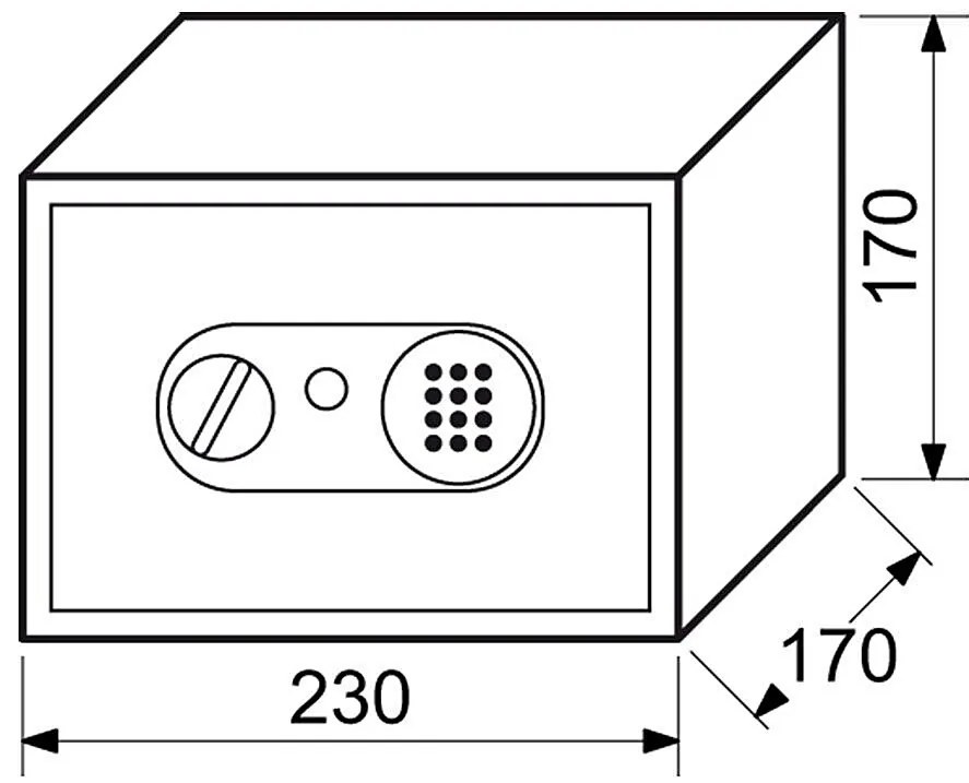 Ocelový sejf s elektronickým zámkem RICHTER RS.17.EDN.R