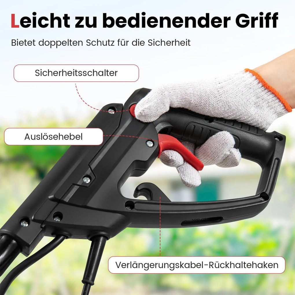 Costway Elektrický kultivátor 1200 W | Pracovní šířka 36 cm | Pracovní hloubka