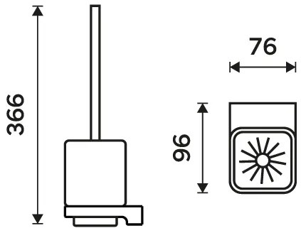 Nimco WC štětka MAYA černá - MAC 29094KN-90