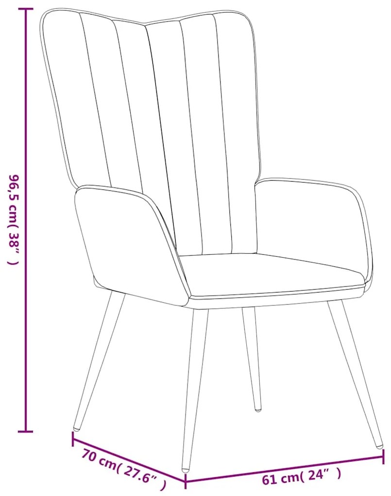 vidaXL Marketos Relaxační křeslo světle šedé samet