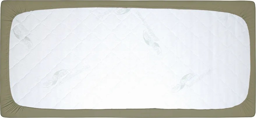 Jersey prostěradlo tmavé khaki na výšku matrace do 20 cm Velikost: 90 x 200