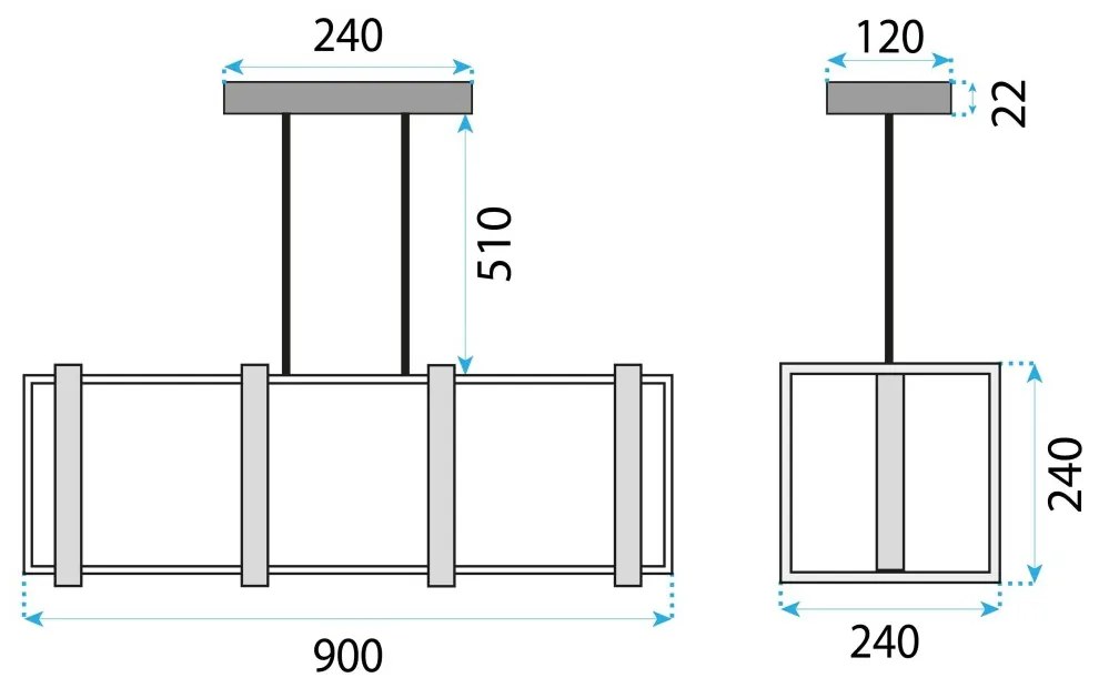 Závěsné svítidlo BLACK WOOD