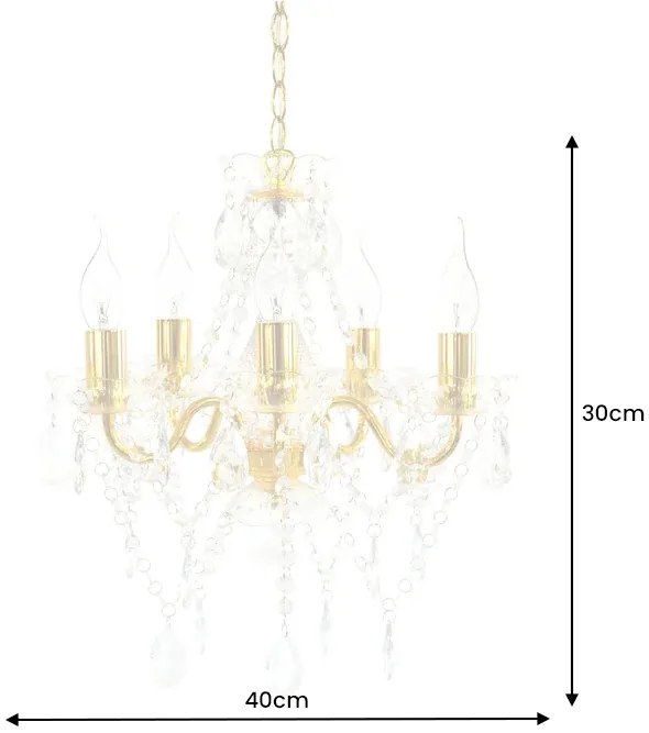 Designový lustr Barisimo S zlatý