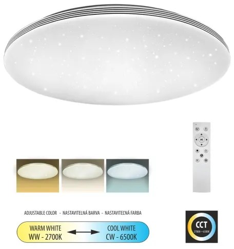 LED Stmívatelné stropní svítidlo VENTA LED/60W/230V 2700-6500K +dálkové ovládání