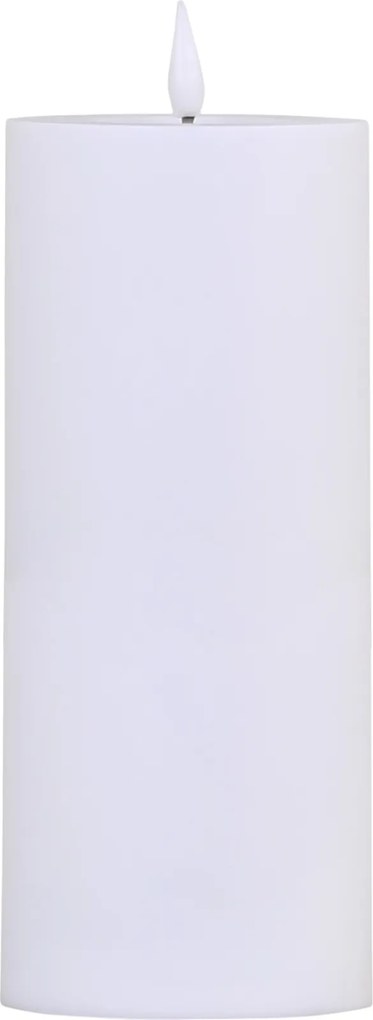 LED veliká sloupová venkovní bílá svíčka Pillar LED – Ø 10*25 cm / 3AAA