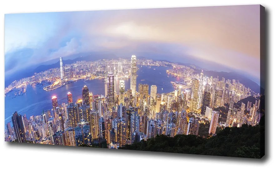 Wallmuralia Foto-obraz canvas do obýváku Hongkong  panorama 100x50 cm