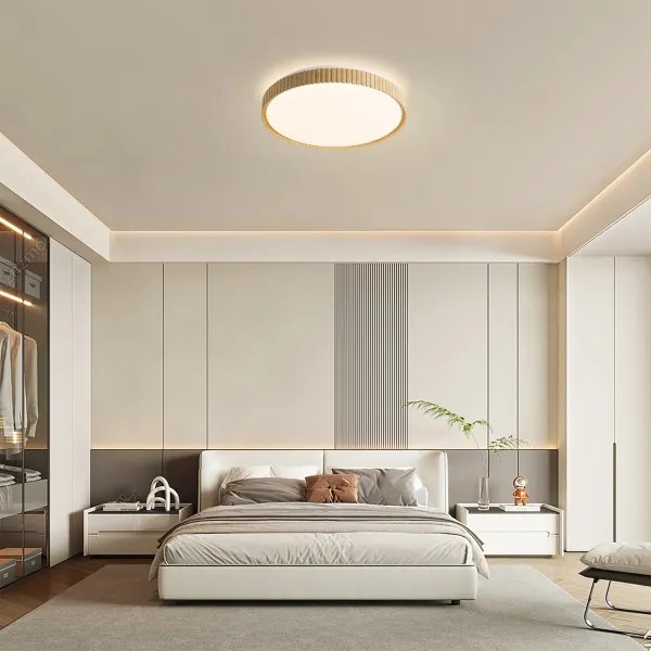 Brilagi-LED Stm. strop. sv. CORVO LED/72W/230V 3000-6000K dek. dřeva pr.50 cm+DO