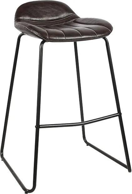 Barová židle, tmavohnědá / černá / kov, CANDEL