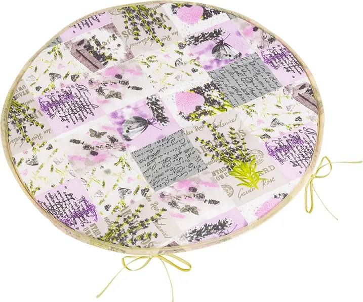 Bellatex Sedák Adéla kulatý hladký Šedá 40 cm, (průměr)