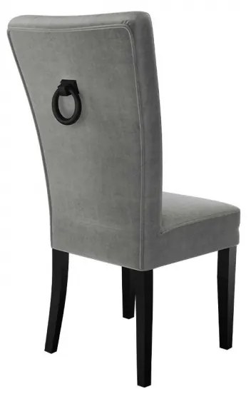 Čalouněná jídelní židle ST67 + klepadlo, Barva:: černá, Barva: černá, Potah: Magic Velvet 2216