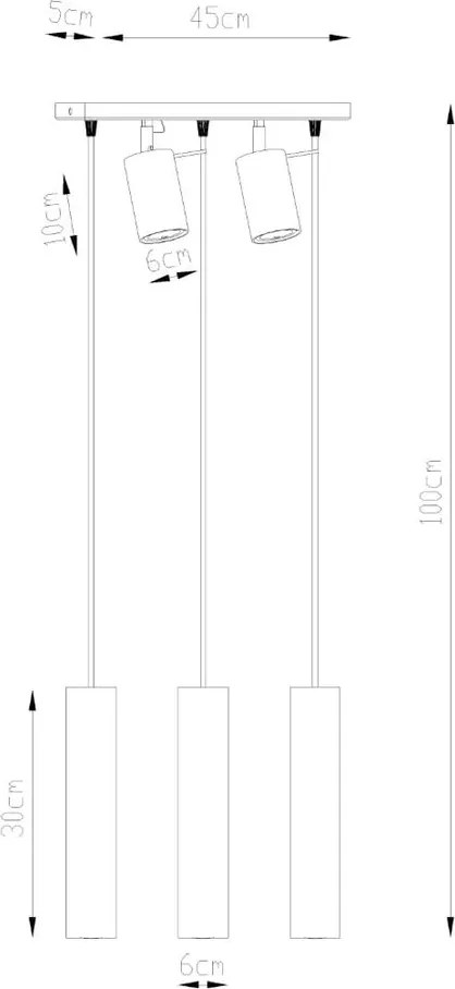 Černé kovové závěsné svítidlo Etna – Sollux