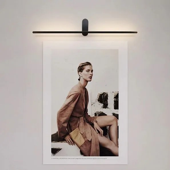 Toolight - LED nástěnná koupelnová lampa nad zrcadlo 92cm 12W 640lm APP372-1W, černá, OSW-09754