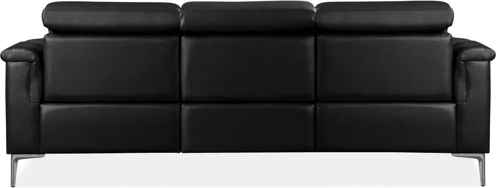 Černá pohovka z imitace kůže 222 cm Lund – Støraa