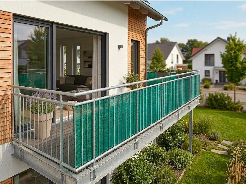 Zelená plastová balkonová zástěna 500x90 cm – Garden Pleasure
