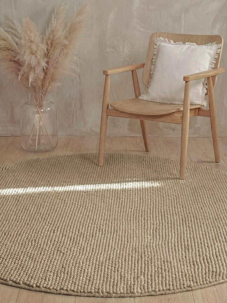Ted Baker, Kusový koberec Ted Baker Richmond 106367 Beige kruh, 200x200, béžová, dětský pokoj