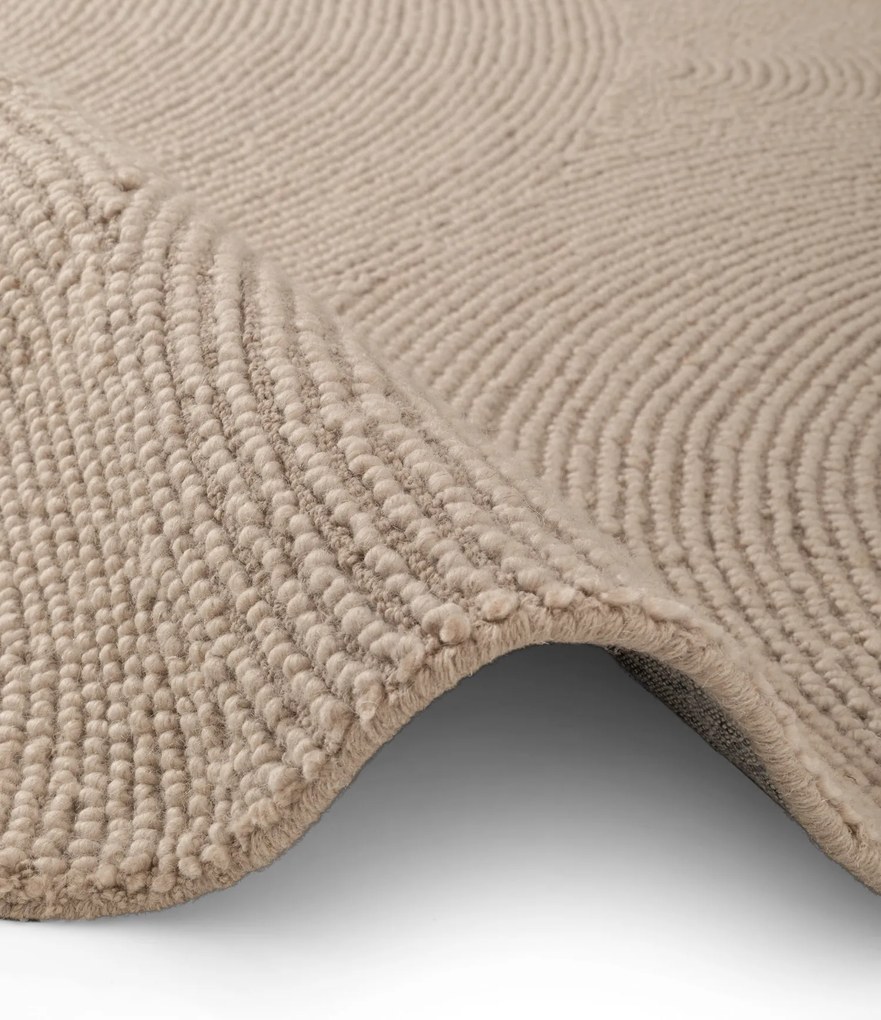 Hanse Home, Kusový koberec Calmio 106221 Beige kruh, 200x200 (průměr) kruh, béžová, ložnice