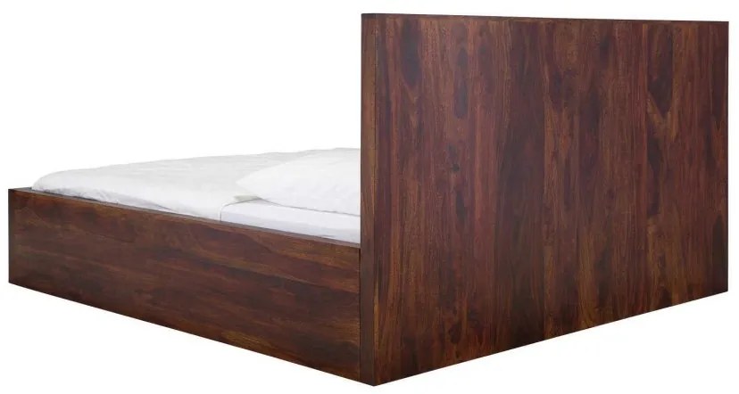 Masivní postel z palisandru Rosewood tmavá 180x200