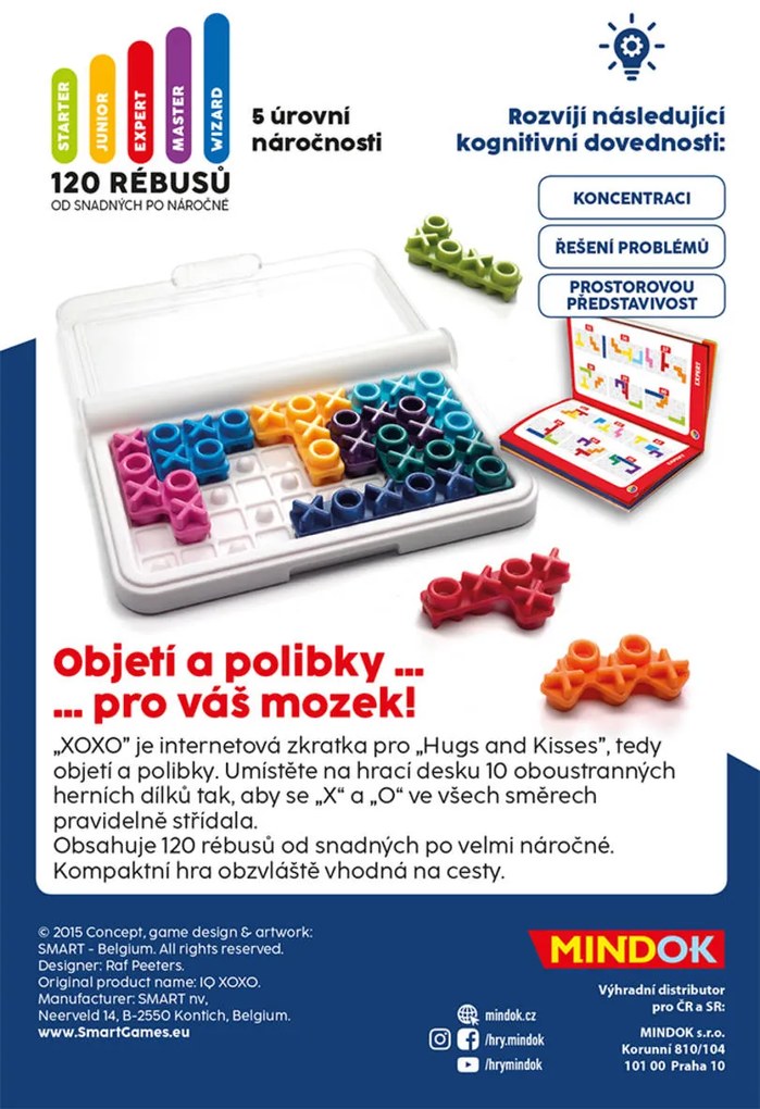 MINDOK HRA logická SMART IQ XOXO hlavolamy *SPOLEČENSKÉ HRY* mn249