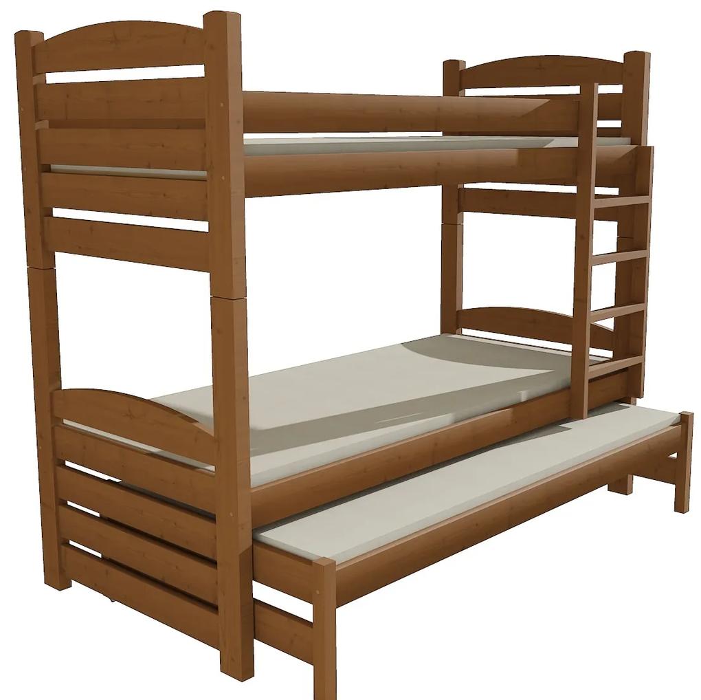 Patrová postel s výsuvnou přistýlkou PPV 021 80 x 200 cm - DUB