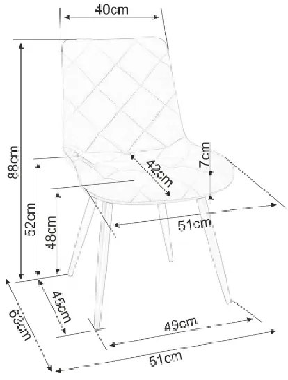 Čalouněná jídelní židle WILMA - černá / šedá