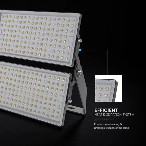 LED Reflektor LED/500W/230V 4000K IP65 šedá