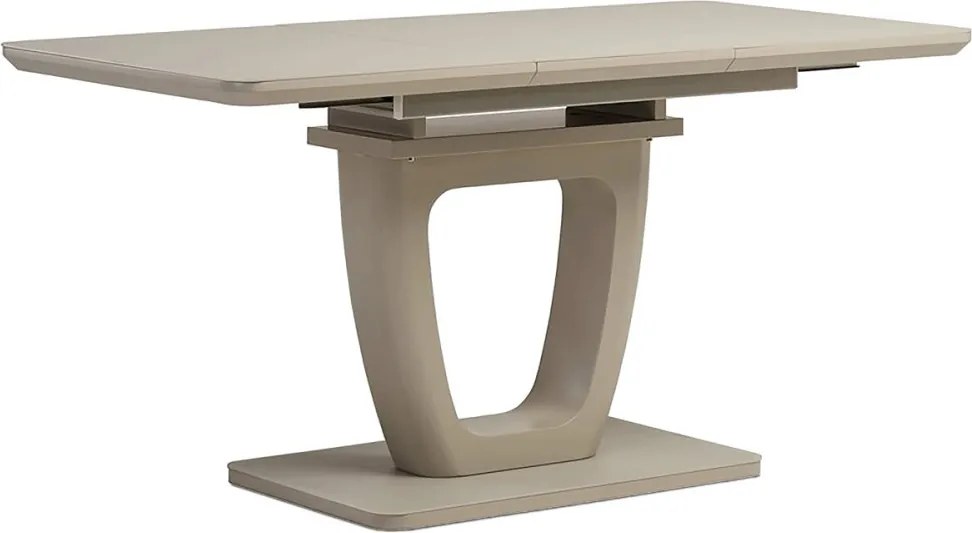 Jídelní stůl 110+40x75 cm, skleněná deska, MDF cappuccino mat (110 x 75) cm