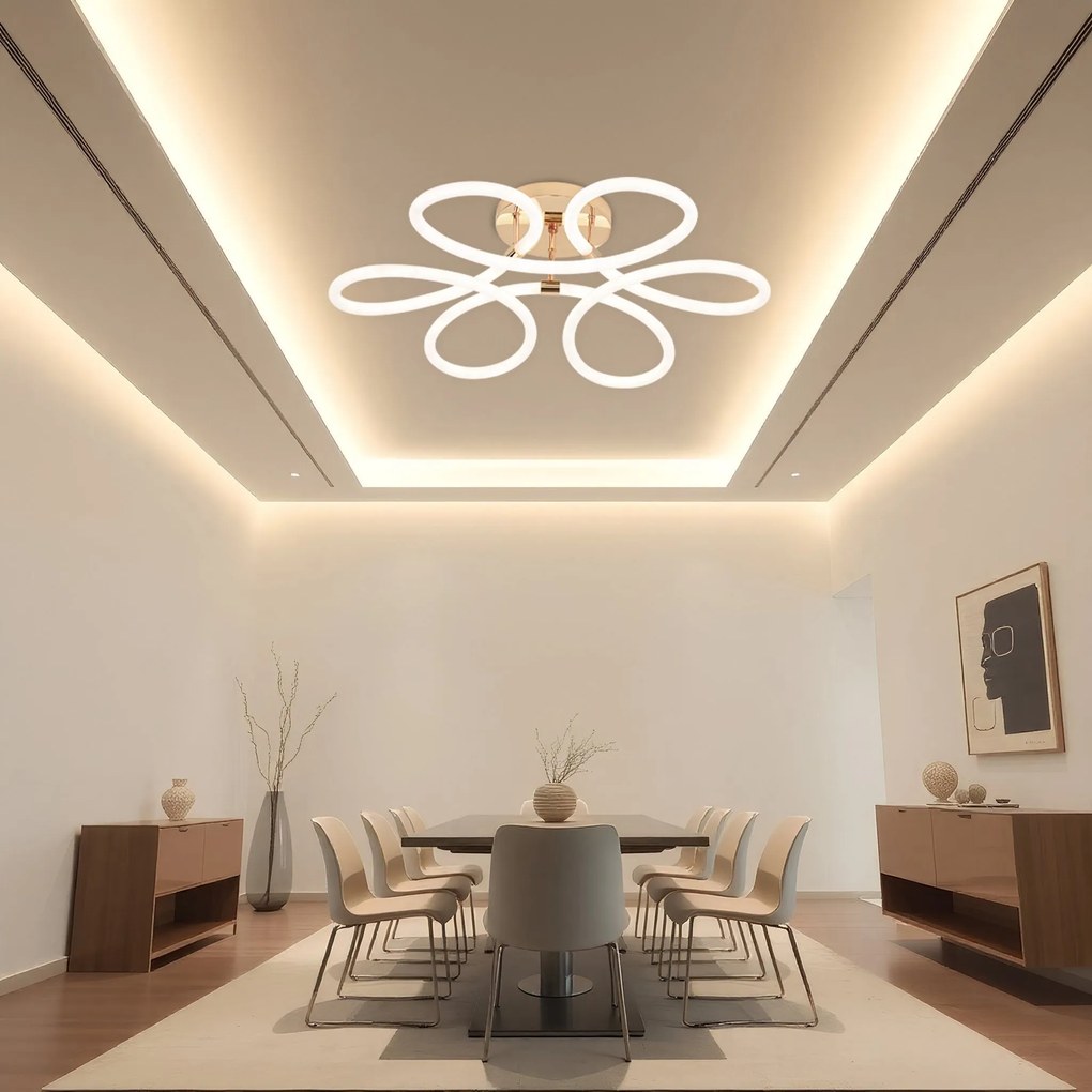 Toolight Rea, Moderní stropní svítidlo LED G023-C Gold, OSW-06374