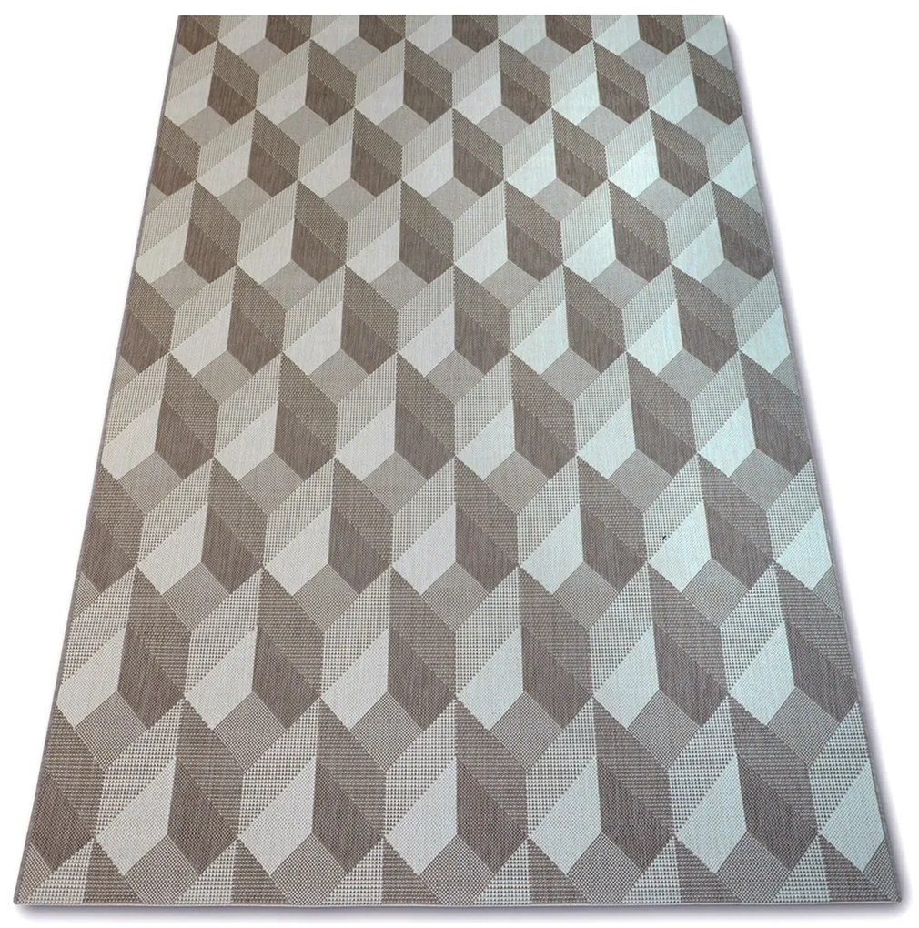 Kusový koberec Flat Cube béžový 120x170