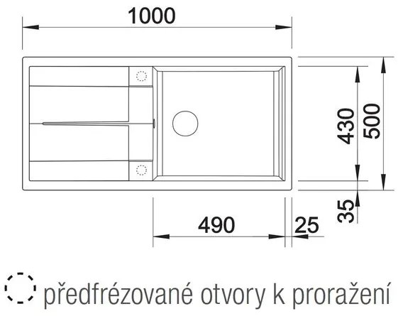 Blanco Metra XL 6 S Granitový dřez s odkapem oboustranné provedení, 100x50cm, káva, 515143