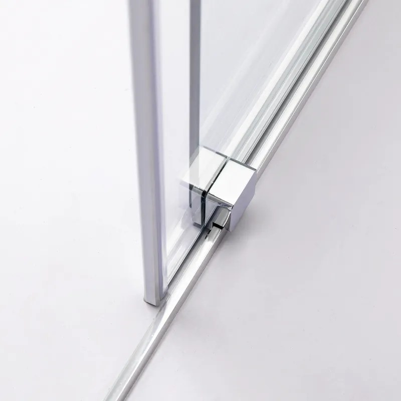 BPS-koupelny Posuvné sprchové dveře HYD-ATA 90 chrom/transparent pro instalaci do niky - bez vaničky