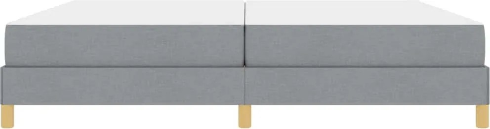 Postel s boxspringem s matrací Světle šedá 200 x 200 cm textil 3398591