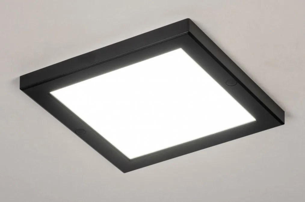 Stropní LED svítidlo Tempo Black 22 Quadro