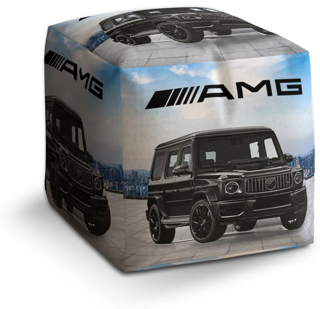 Sablio Taburet Cube AMG auto: 40x40x40 cm