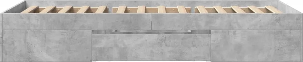 Rám postele betonově šedý 90 x 190 cm kompozitní dřevo 3295523