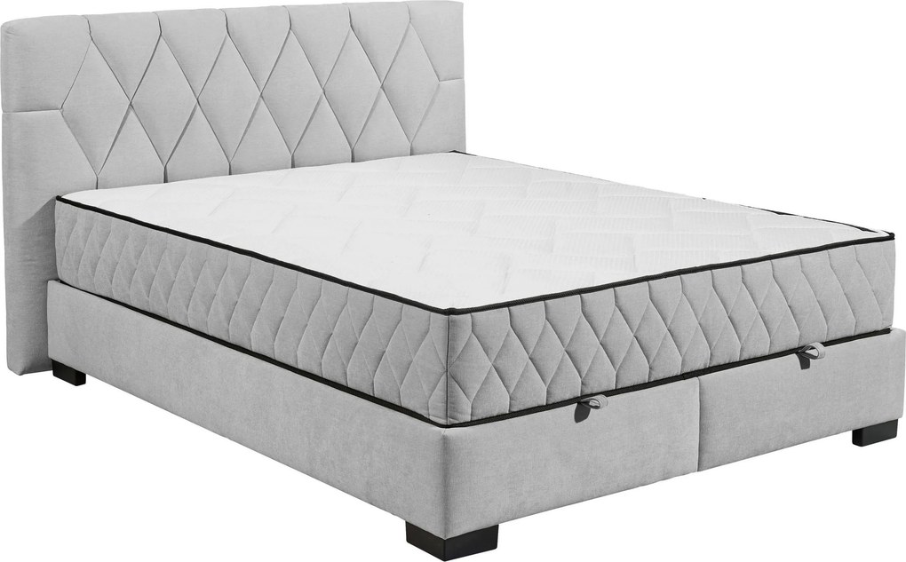 XXXLutz AMERICKÁ POSTEL, 160/200 cm, světle šedá MID.YOU - Postele s úložným prostorem - 002220053810