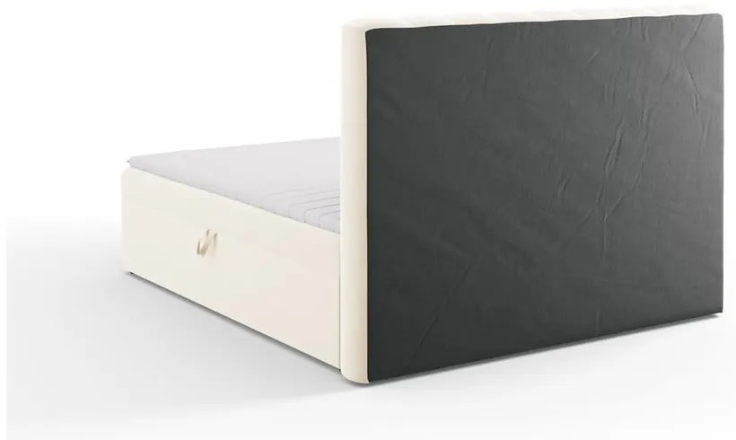Béžová boxspring postel s úložným prostorem 180x200 cm Gina – Milo Casa
